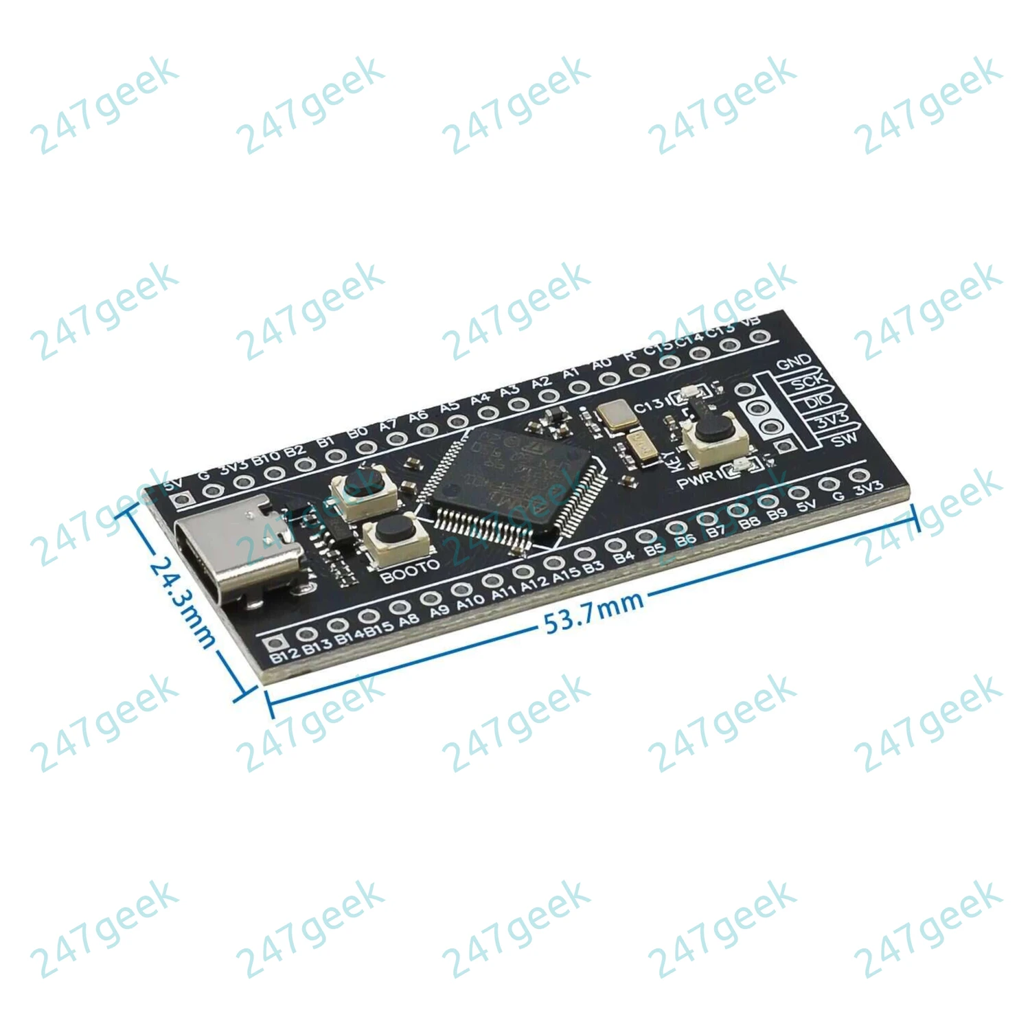 247geek | STM32F401 STM32F401RCT6 Black Pill STM32 256K ARM Dev Kit Board